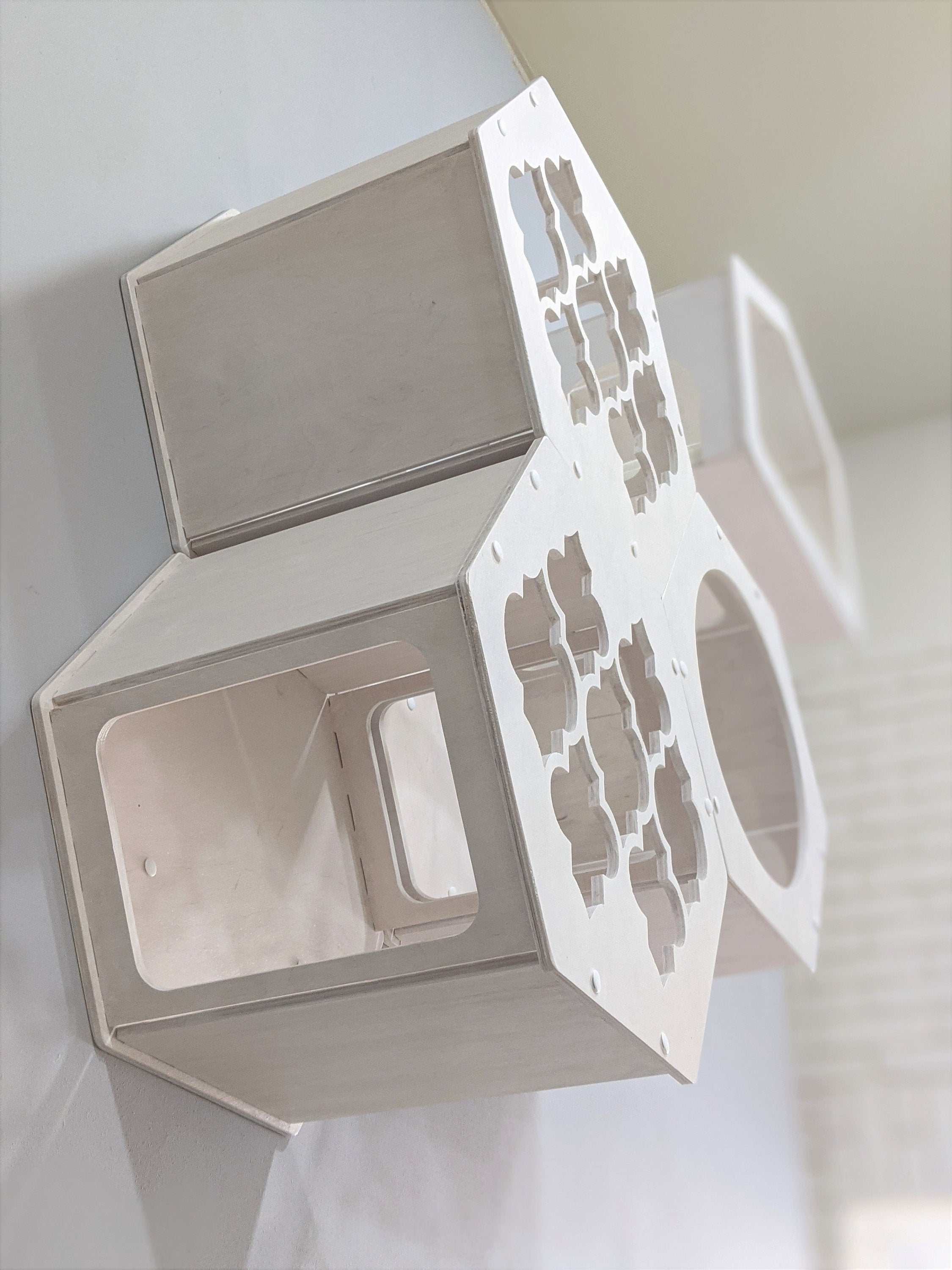Cat Hexagon Shelves, Cat Wall Furniture Set 8 Items, Cat House Hexagon ...