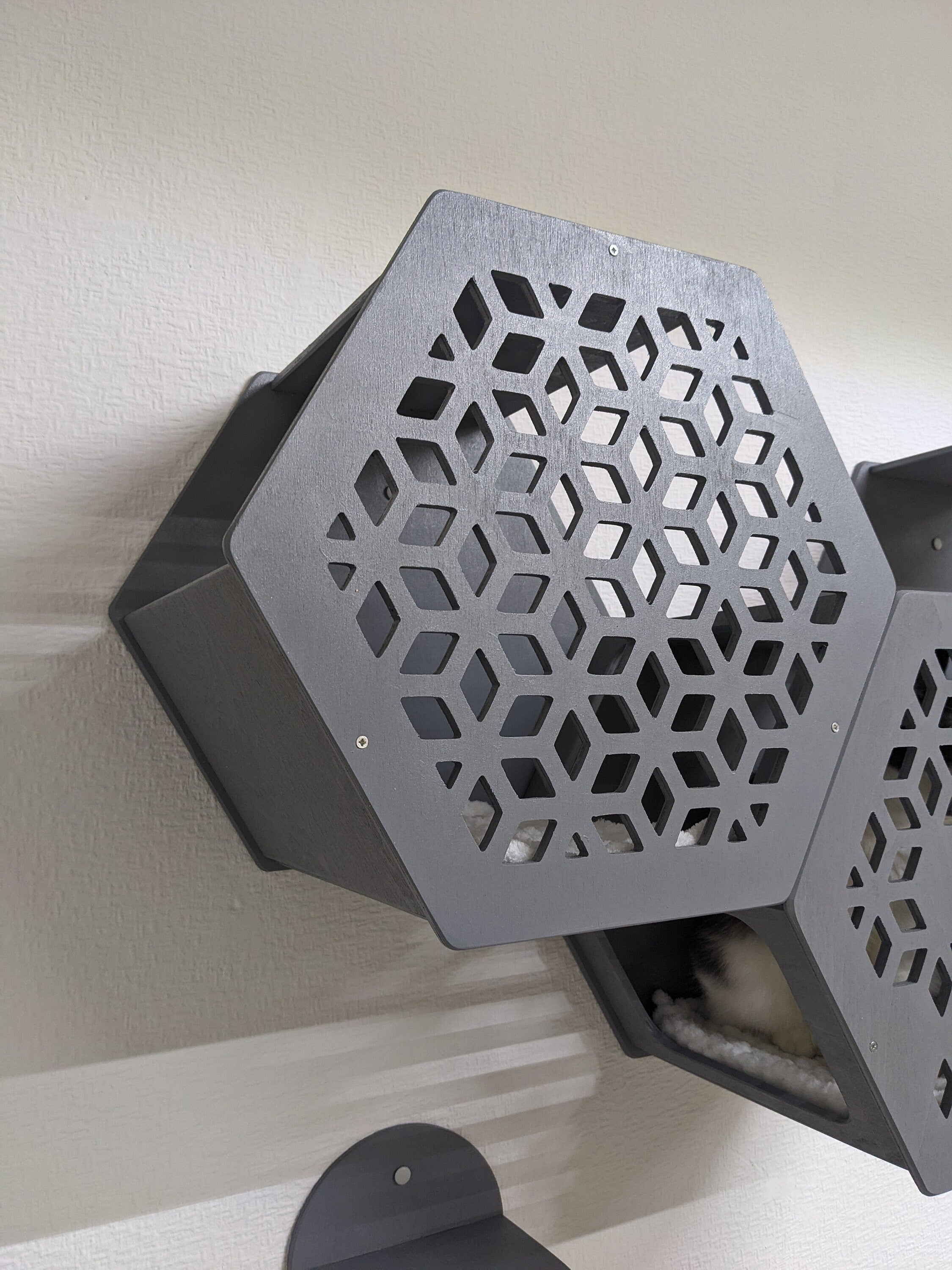 Hexagon cat Shelf, Cat shelves, Cat furniture, Cat wall furniture set ...